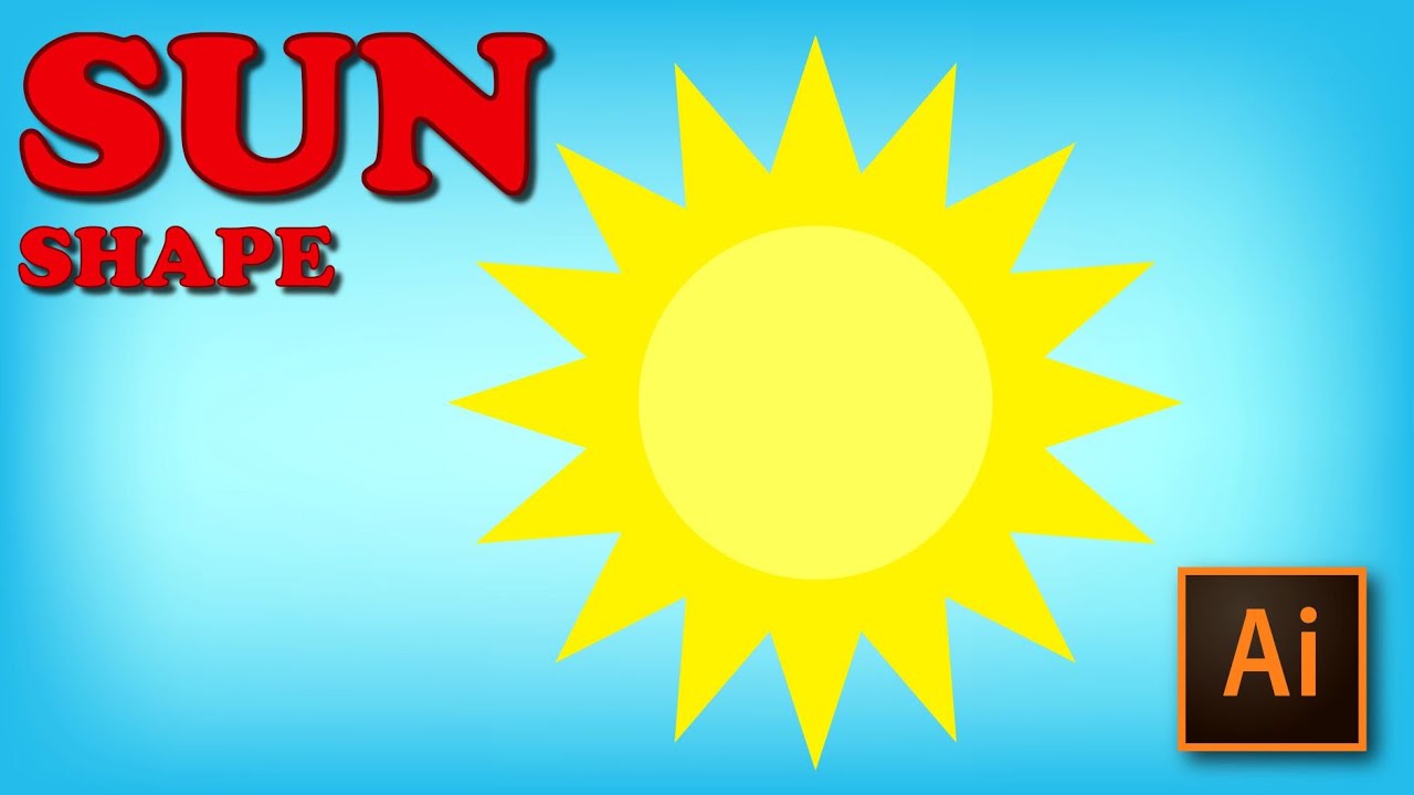 How To Draw A Sun In Illustrator Cheekcreation