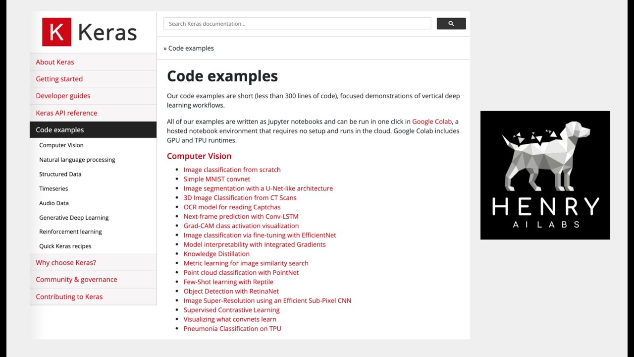 Keras Code Examples Series Preview Youtube