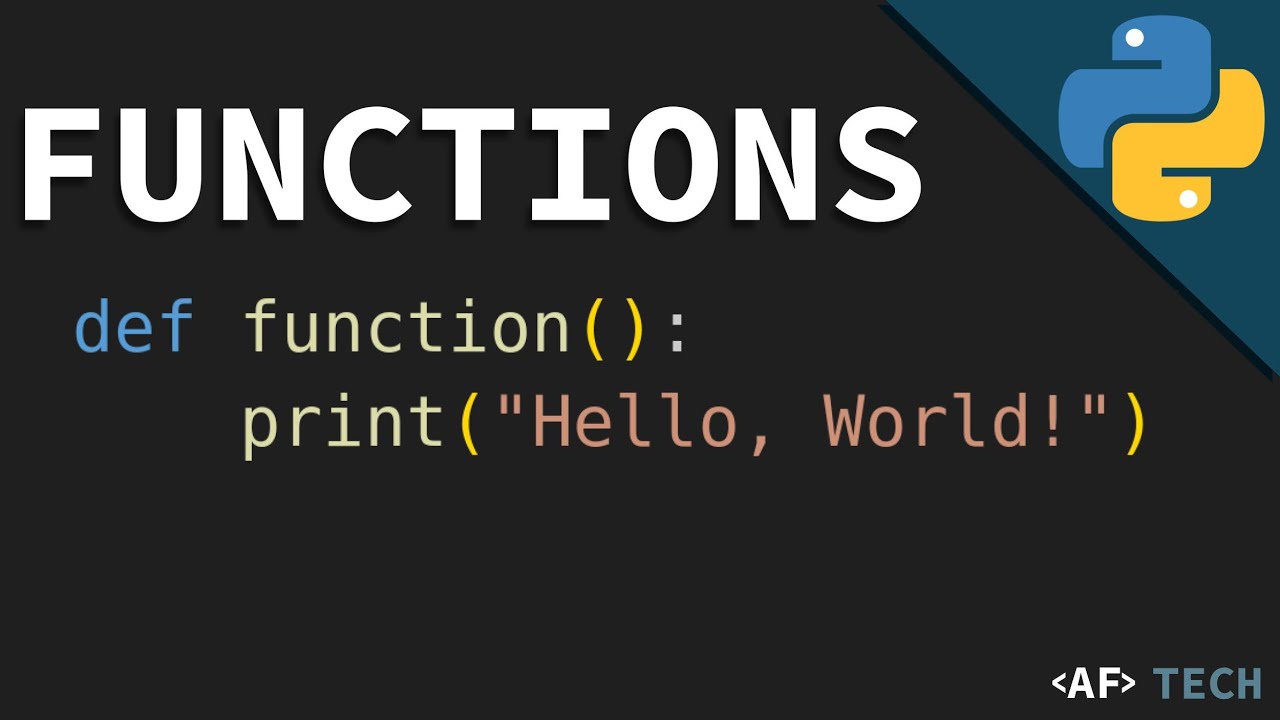 How To Define A Function In Python Functions Part 1 Youtube