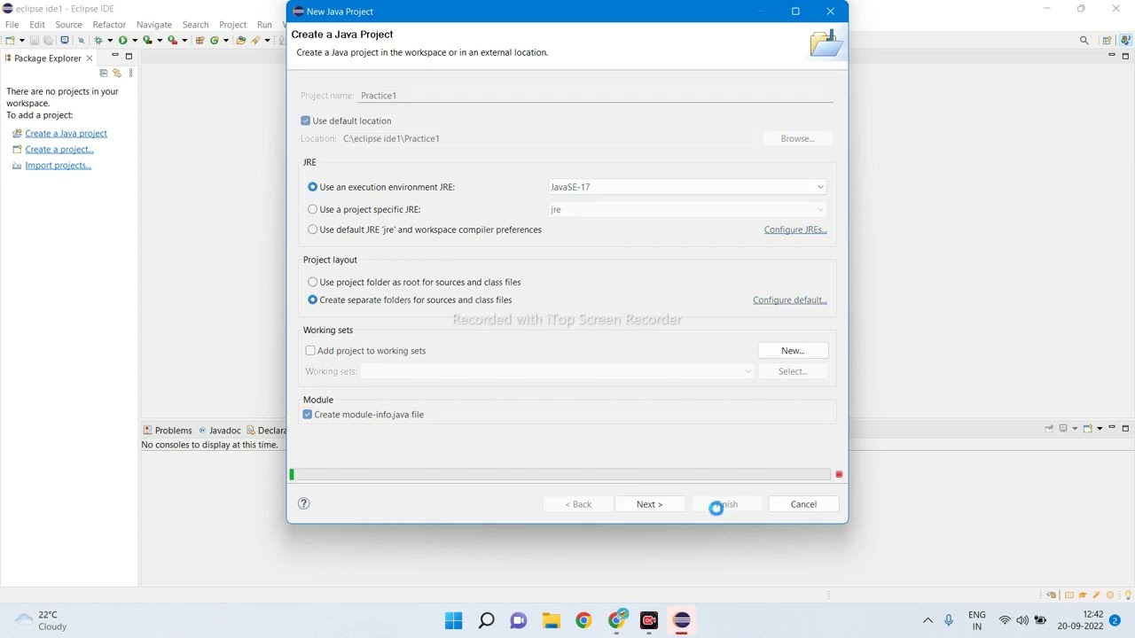 How To Write The Simple Java Program In Eclipse Ide Youtube