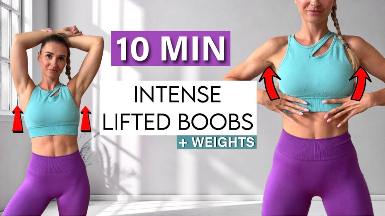 10 Min Intense Boob Lift Firm Chest Workout At Home No Repeat