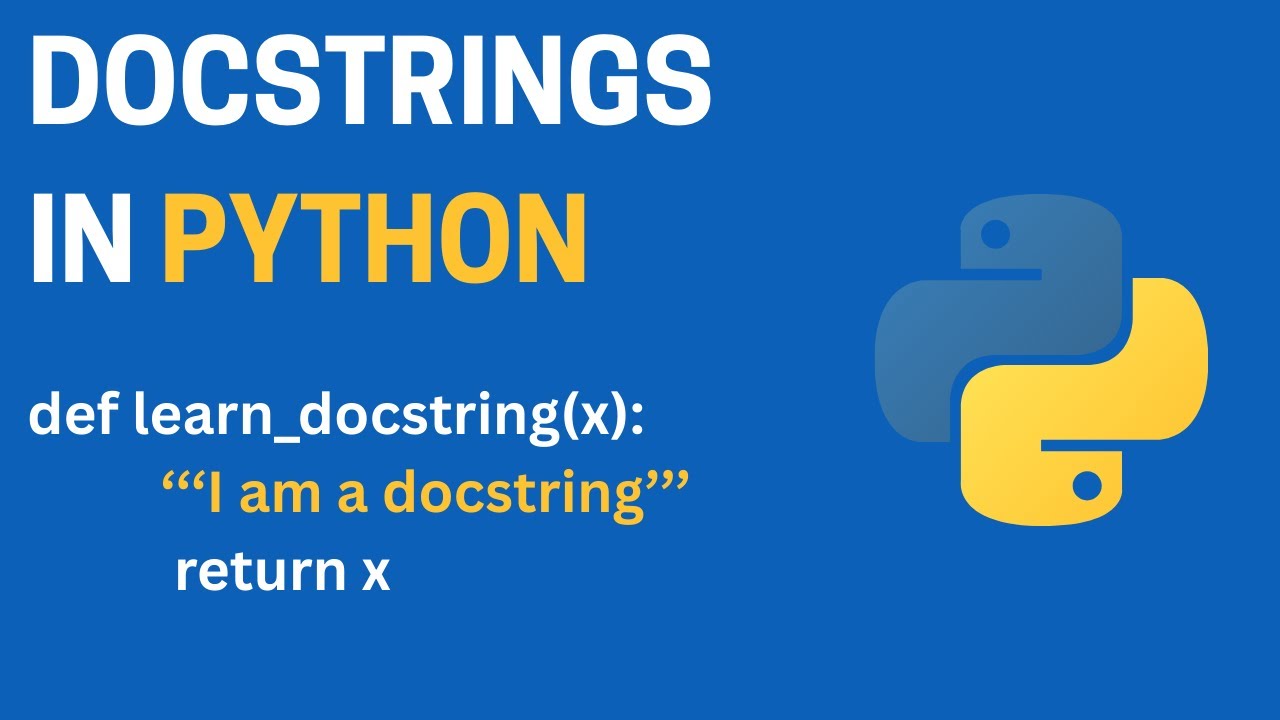 28 Python Docstrings Explained Beginner Tutorial Youtube
