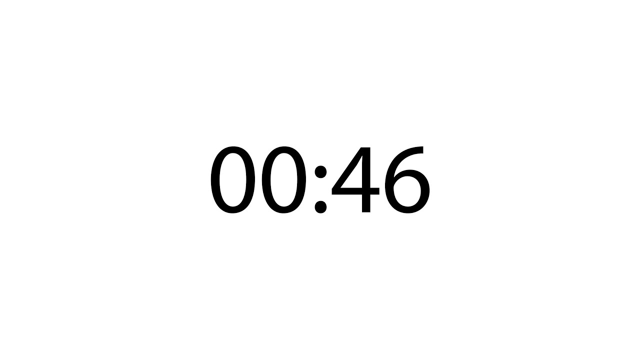 Professional 46 Second Timer Youtube