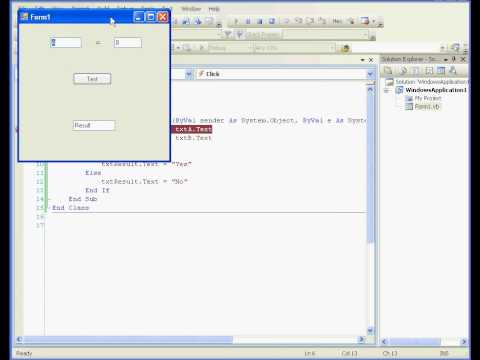 Visual Basic Visual Studio 2008 Debugging Youtube