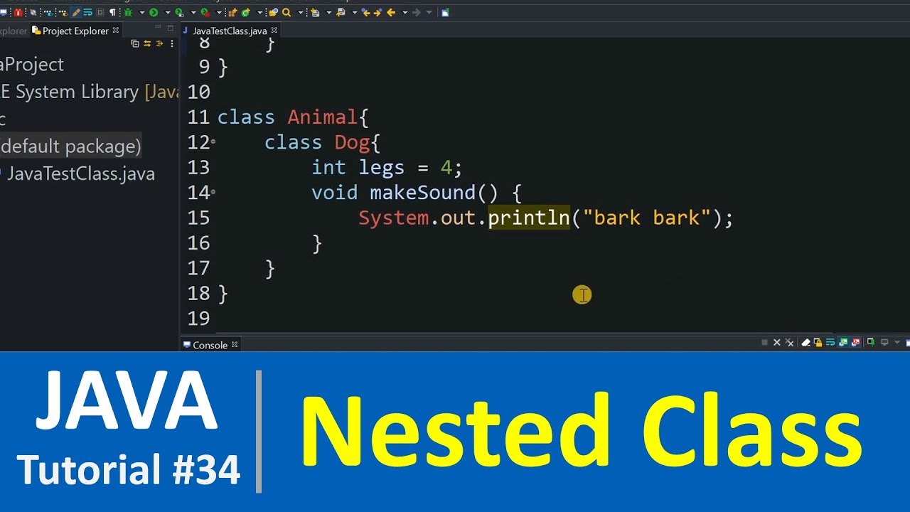 Java Tutorial 34 Nested And Inner Class In Java Programming Youtube