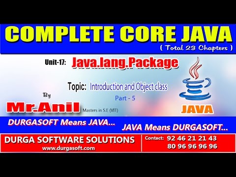 Core Java Java Lang Package Introduction And Object Class Part 5