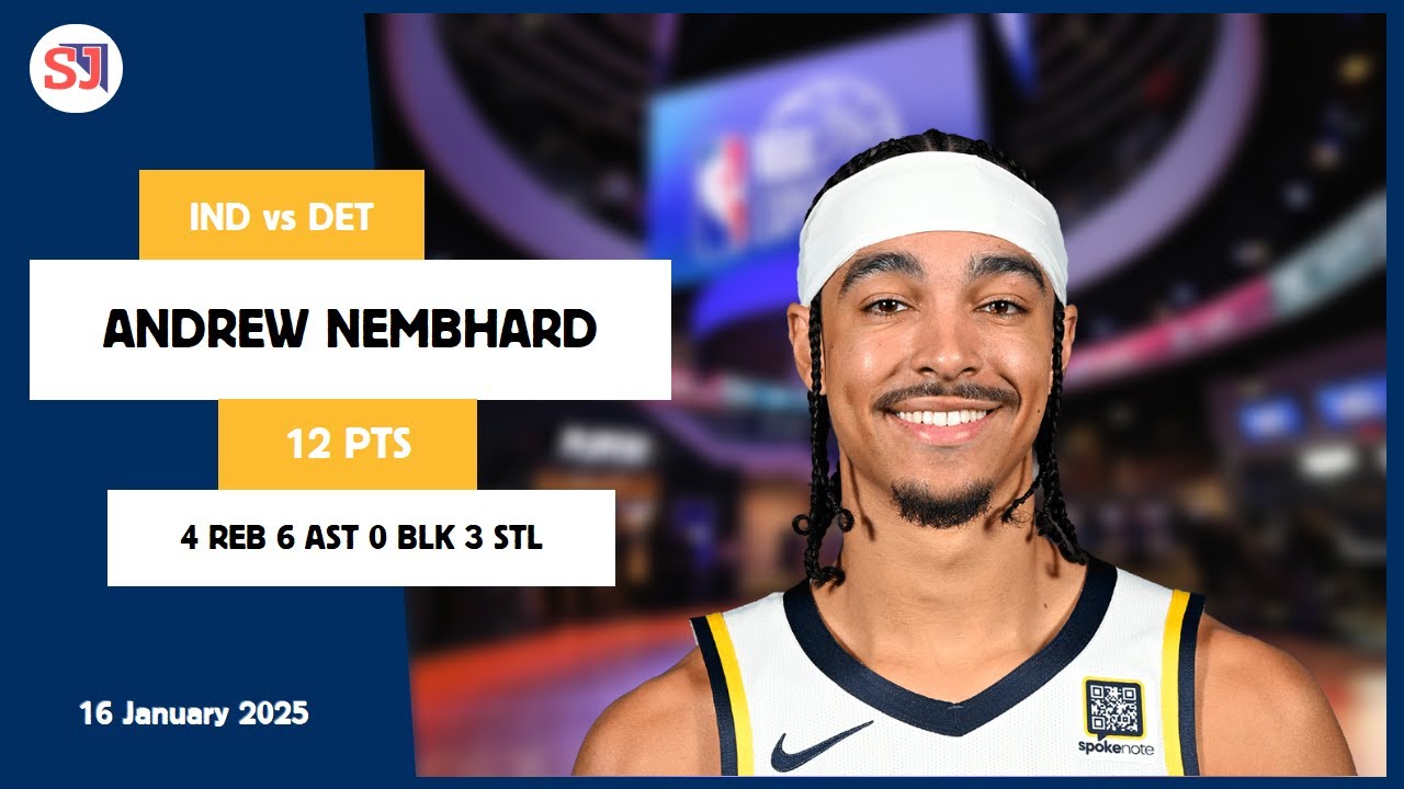 Andrew Nembhard 12 Pts Vs Det 16 Jan 24 25 Ind Highlights Youtube