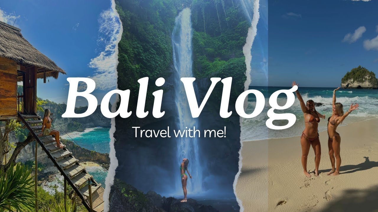 Bali Travel Vlog Exploring Waterfalls Beaches Restaurants Hostel
