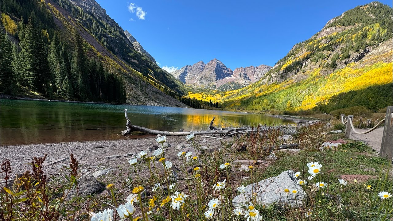 Maroon Bells Scenic Loop Crater Lake Fall Foliage Hike Aspen Co