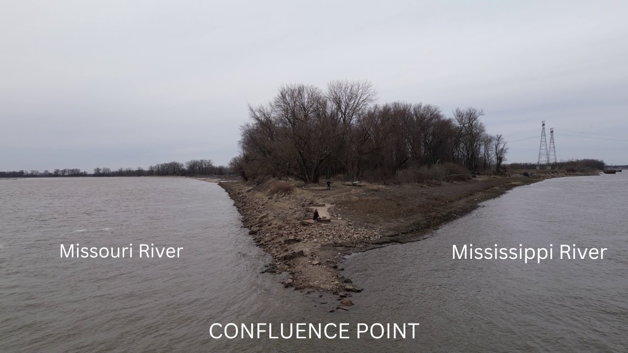 U S Road Trip 2023 Mississippi Missouri River Confluence Point
