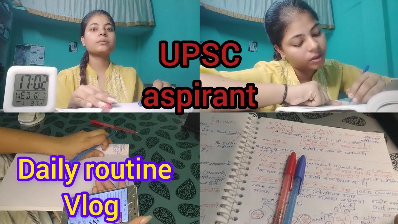Daily Routine Vlog Of A Upsc Aspirant рџ ќ How Many Hours Do I Study In