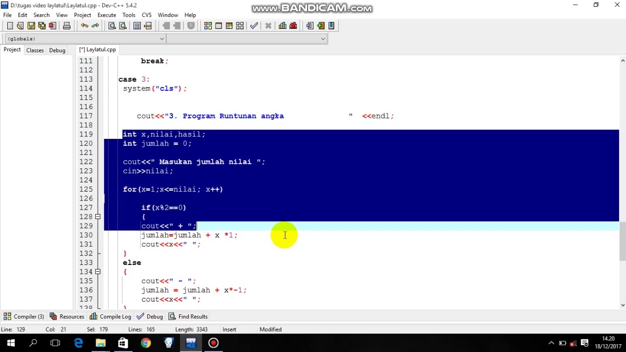 Penjelasan Program Dev C Youtube