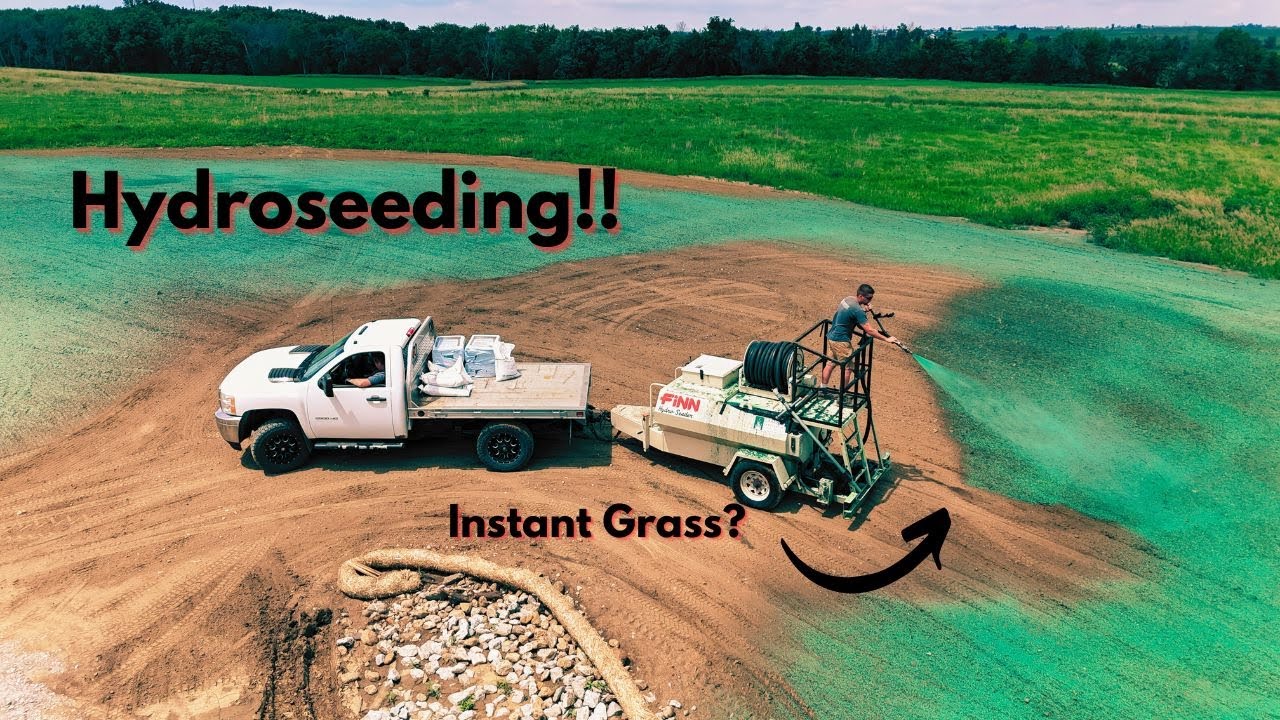 Hydroseeding Very Effective Way To Plant Grass Youtube