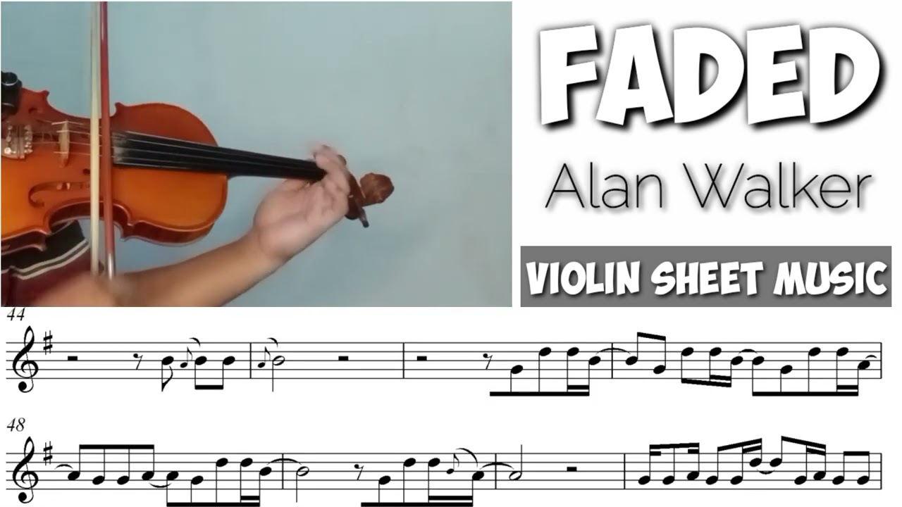 Free Sheet Faded Alan Walker Violin Sheet Music Chords Chordify