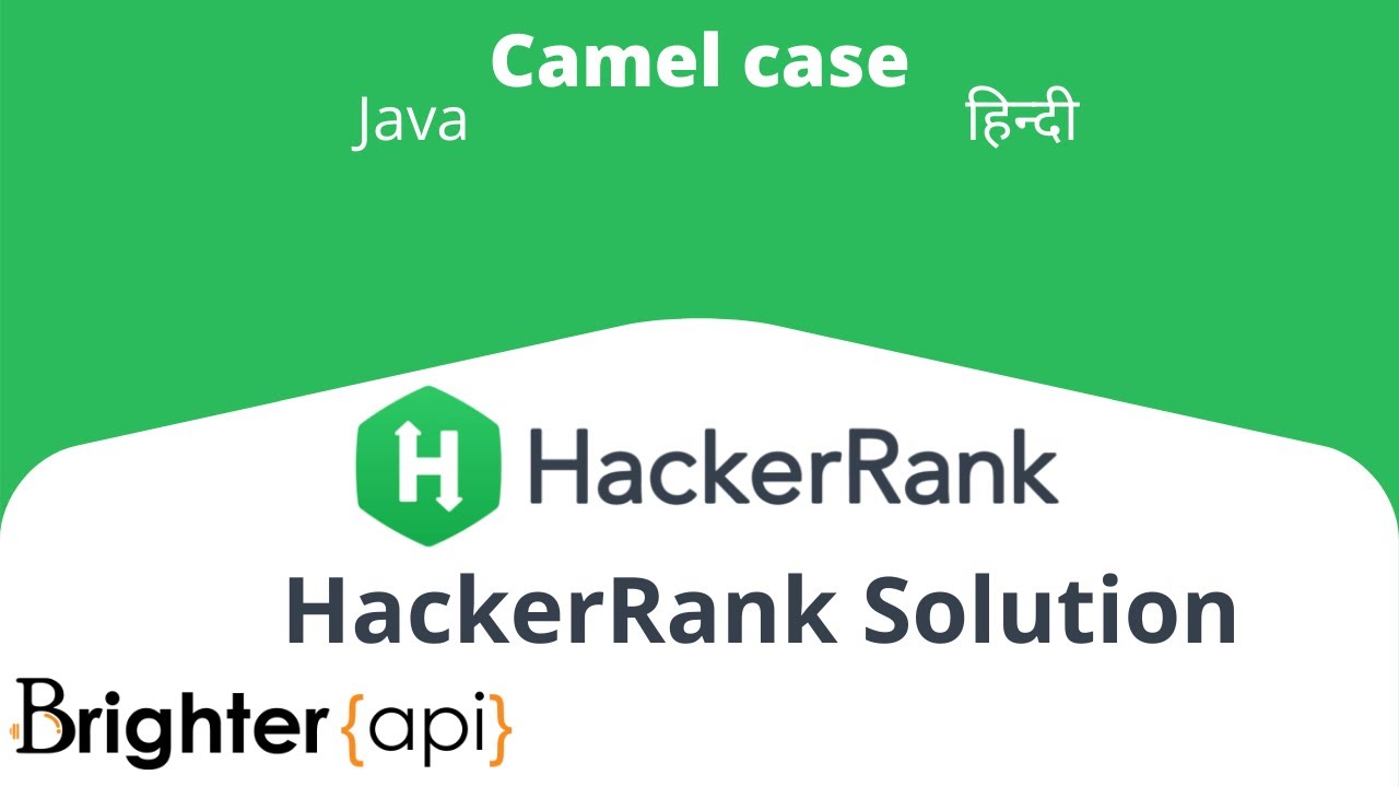 Hackerrank Algorithm String Camelcase Solution In Java Youtube