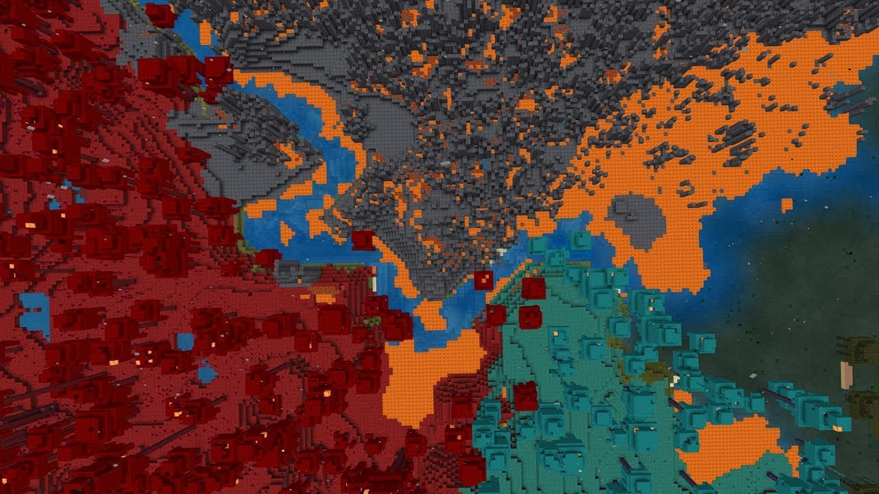 If New Nether Biomes Generated In The Minecraft Overworld Youtube