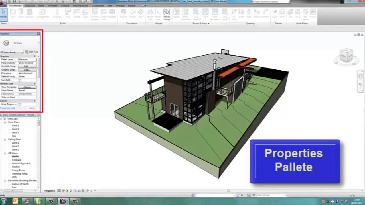 Autodesk Revit Beginner Tutorial Part 1 Basic Use Youtube