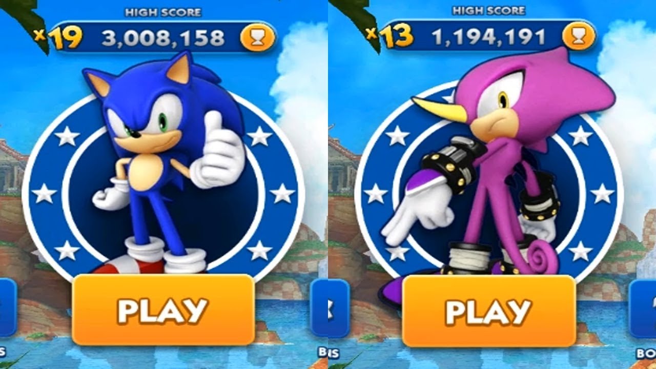 Sonic Dash Android Gameplay Sonic Vs Espio Youtube