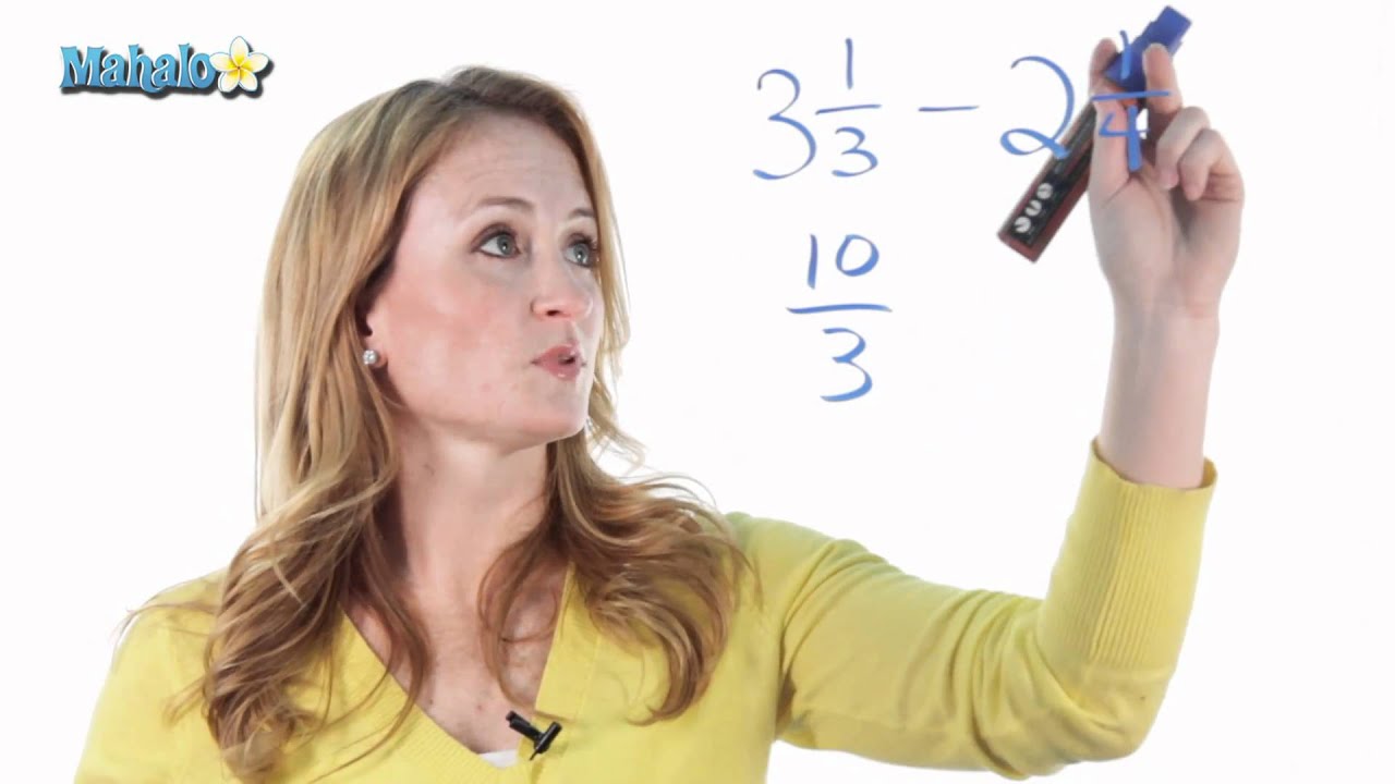 How To Add Or Subtract Mixed Numbers Youtube