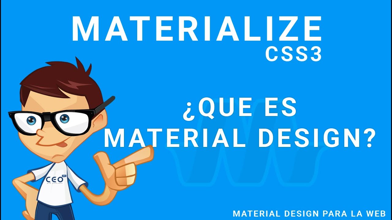 1 Materializecss Introducción Material Design Para La Web Youtube