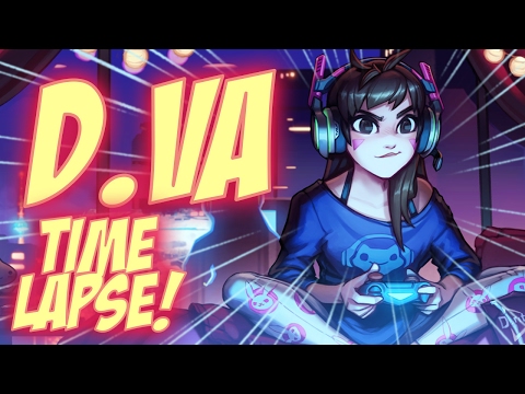 Casual Gamer D Va Time Lapse Digital Artwork By Kienan Lafferty
