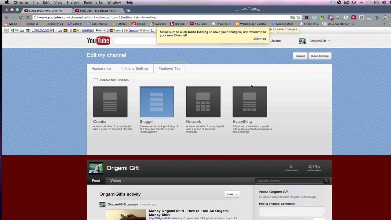 Youtube New Channel Design Youtube