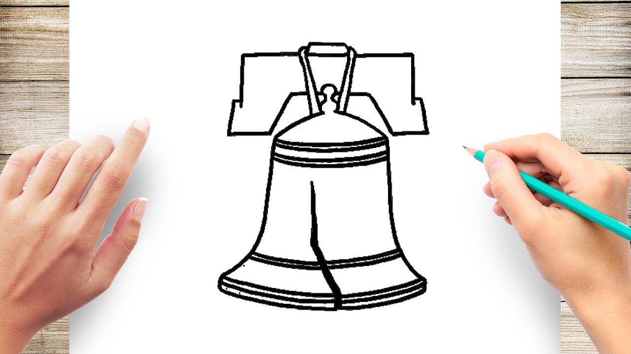 How To Draw Liberty Bell Step By Step Youtube
