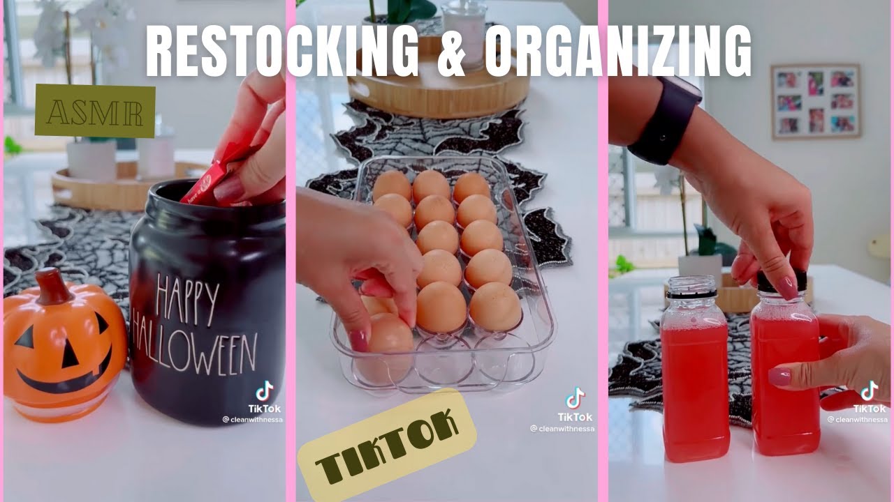 Restocking And Organizing Tiktok Compilation Asmr Restocking And