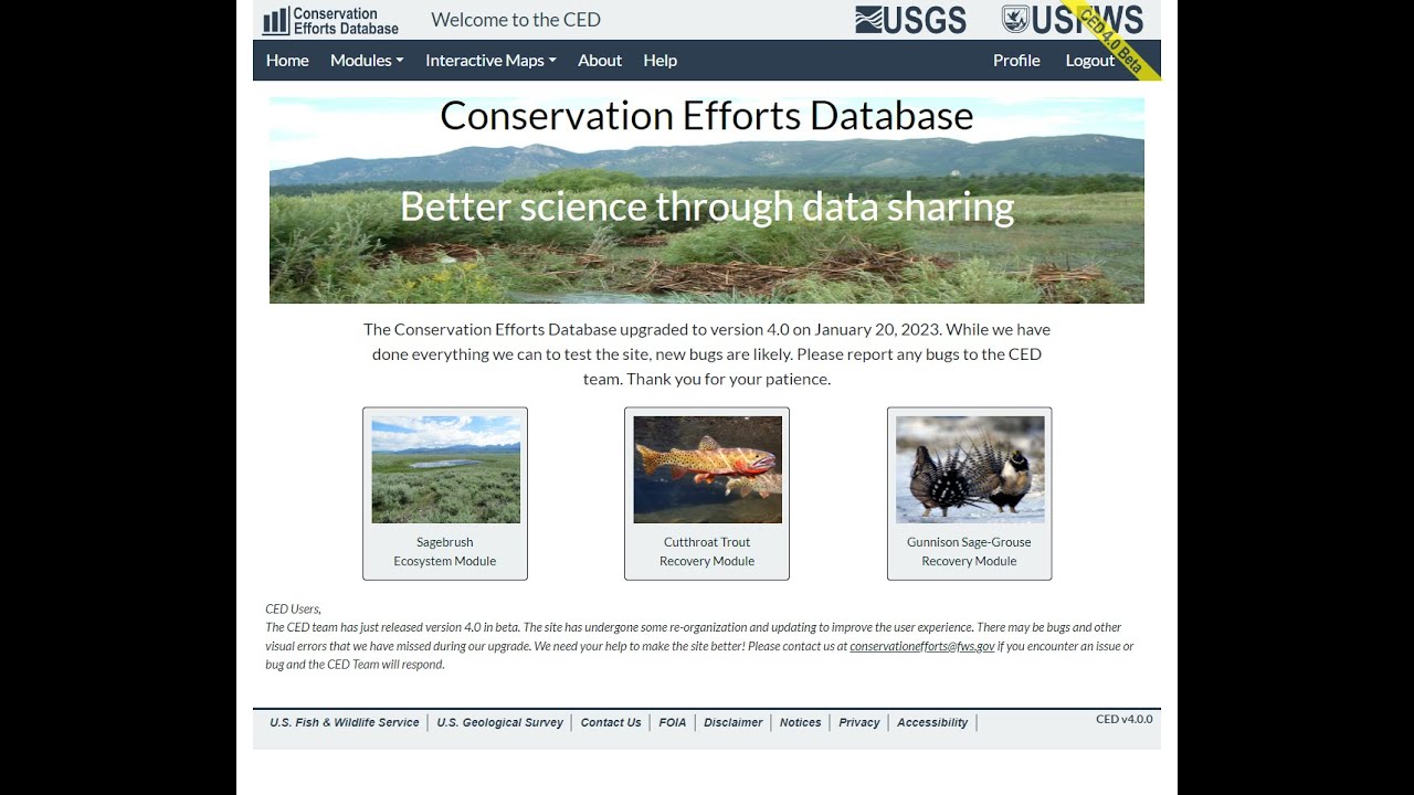 Conservation Efforts Database Registration Youtube