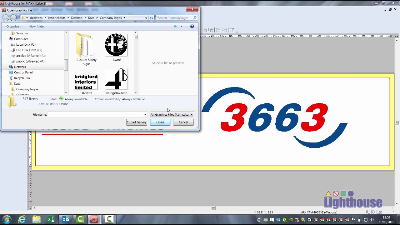 Lighthouse Cpm 100 Inserting Own Graphics Youtube