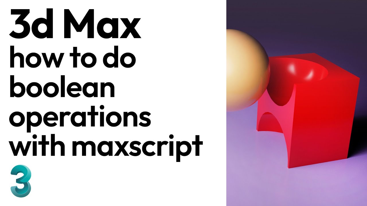 How To Do Boolean Operations With Maxscript In 3dmax Youtube