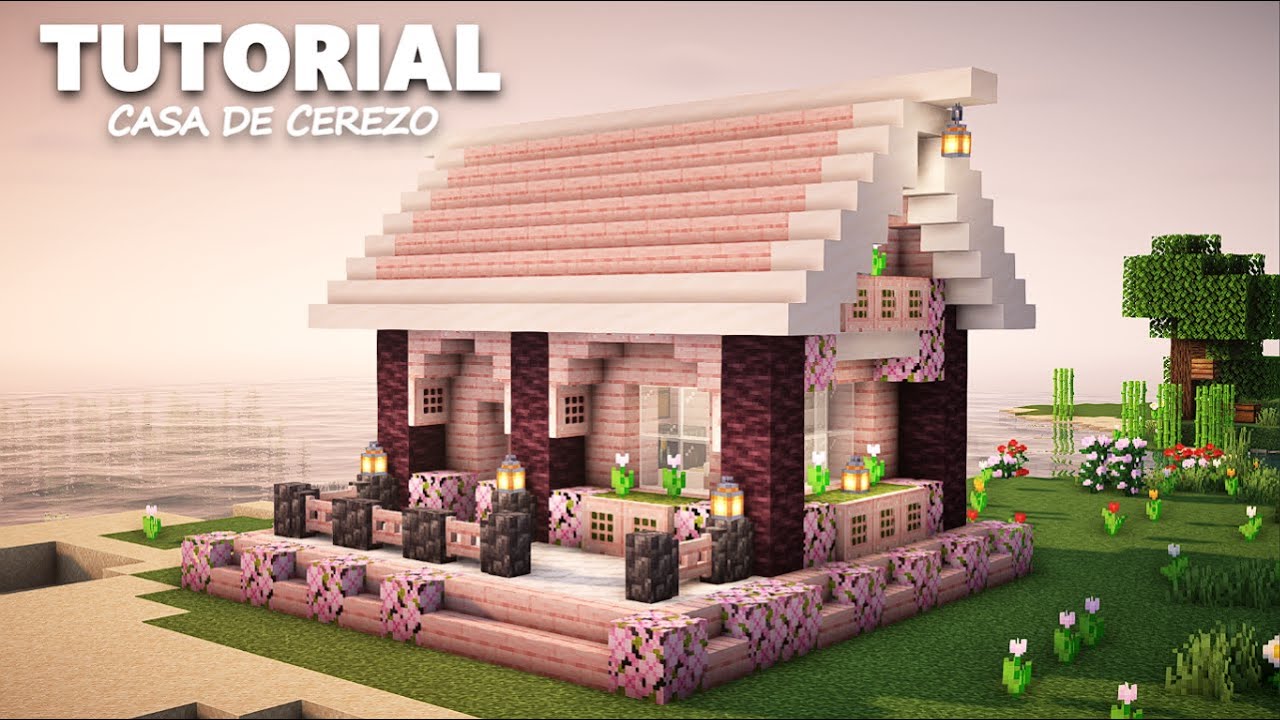 Cómo Construir Una Casa De Cerezo En Minecraft Youtube