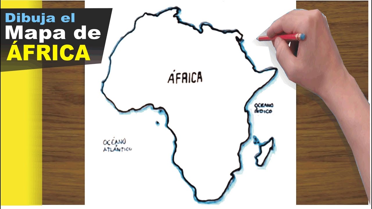 Cómo Dibujar Fácil El Mapa De Africa Continente Maps Youtube