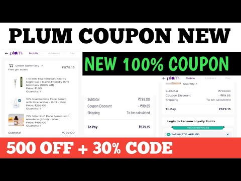 Plum Coupon New Plum Goodness Discount Code Youtube