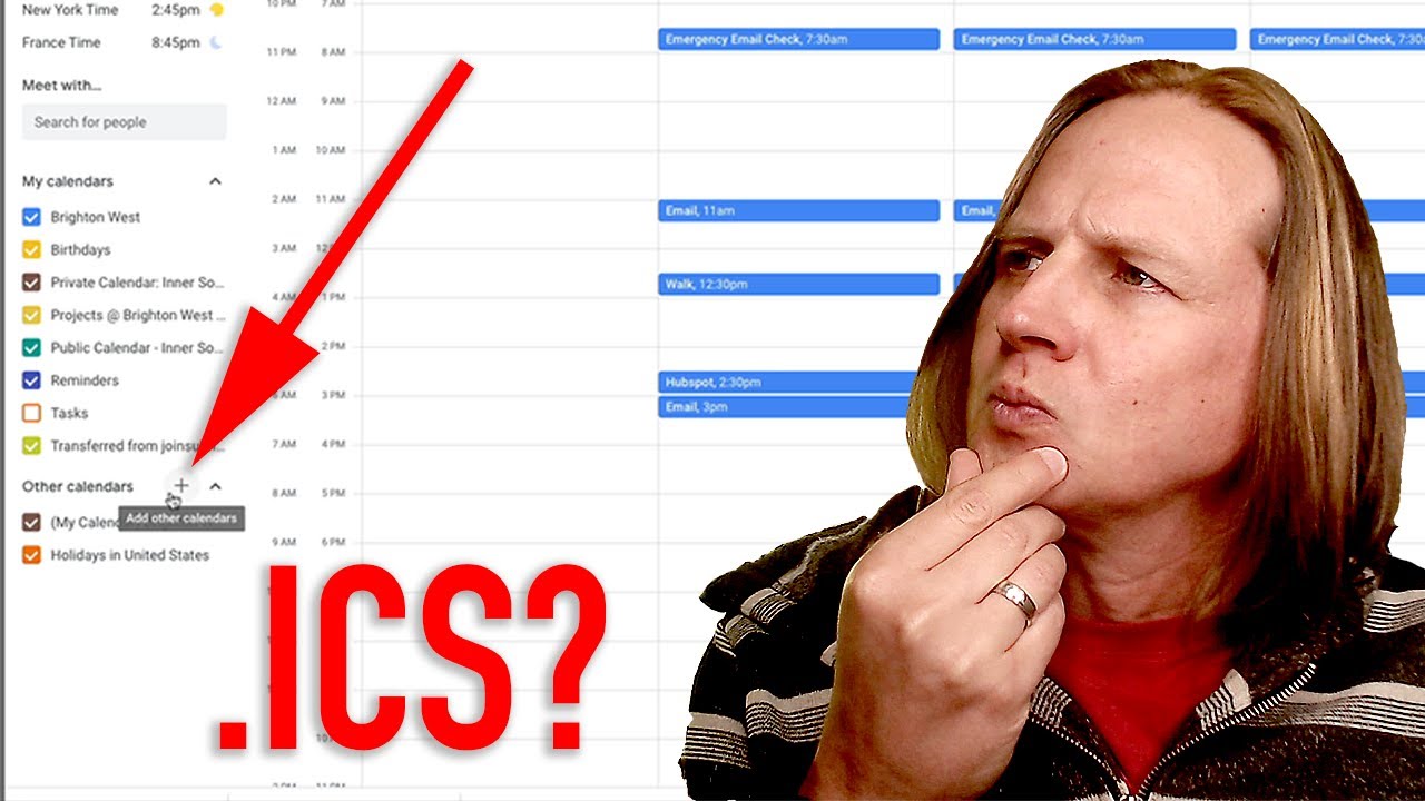 Add Ics File To Google Calendar Youtube