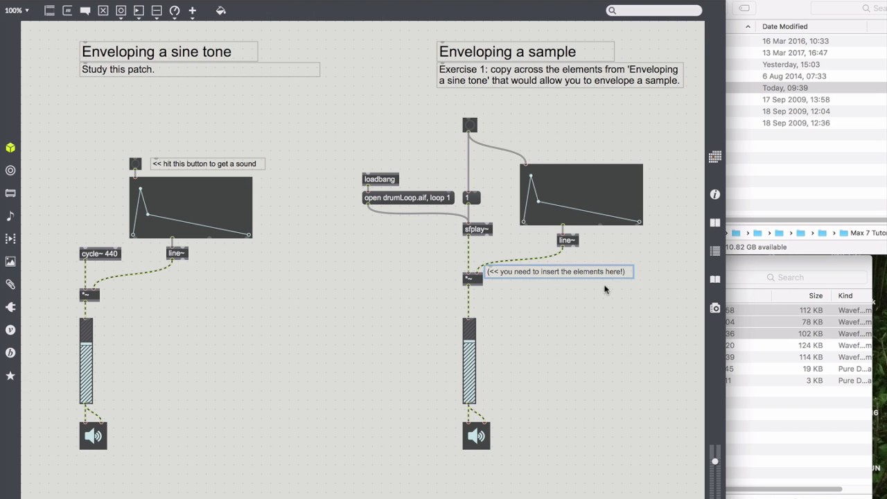 Max 7 Tutorials 6 2 Basic Sampling Enveloping Using Sfplay Youtube