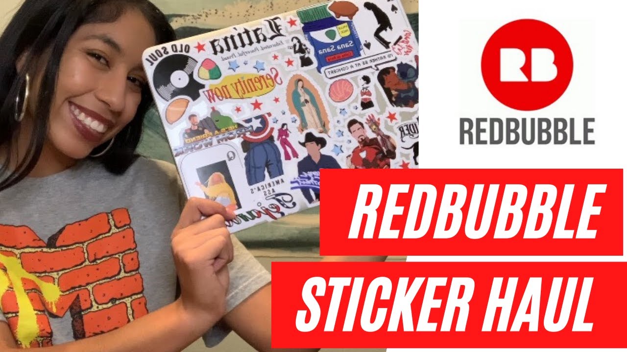 Redbubble Sticker Haul Decorating My Laptop Youtube