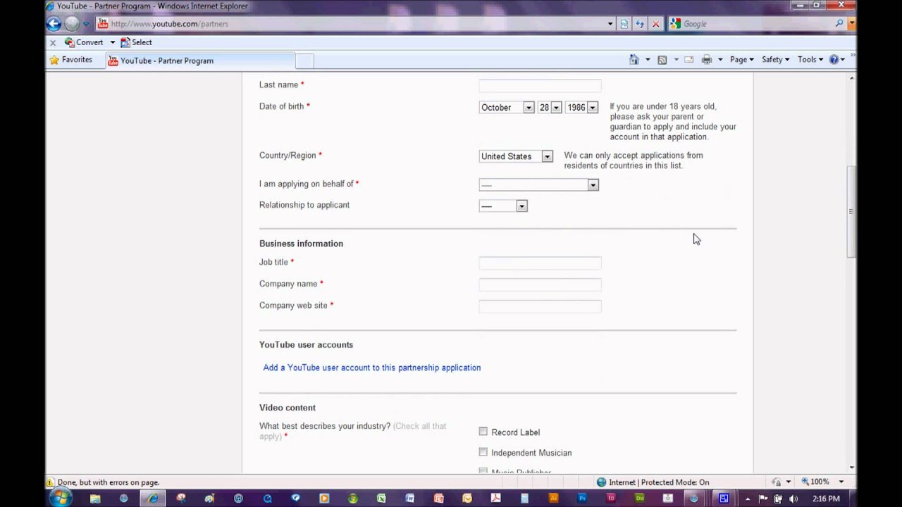 Day 13 Applying For Youtube Partnership Youtube