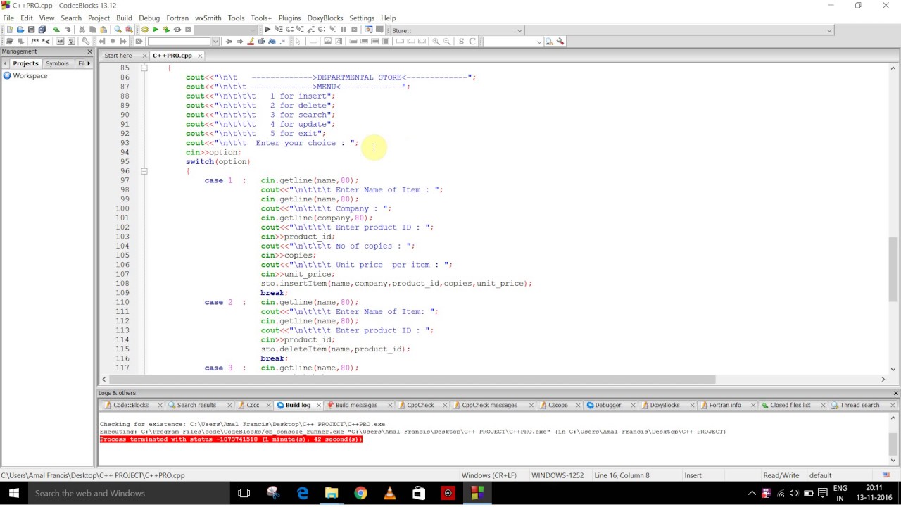 C Project Inventory Management System Youtube