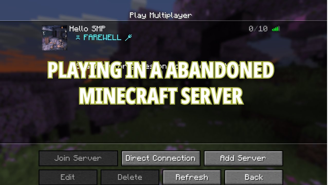 Trying A Abandoned Minecraft Server Live Youtube