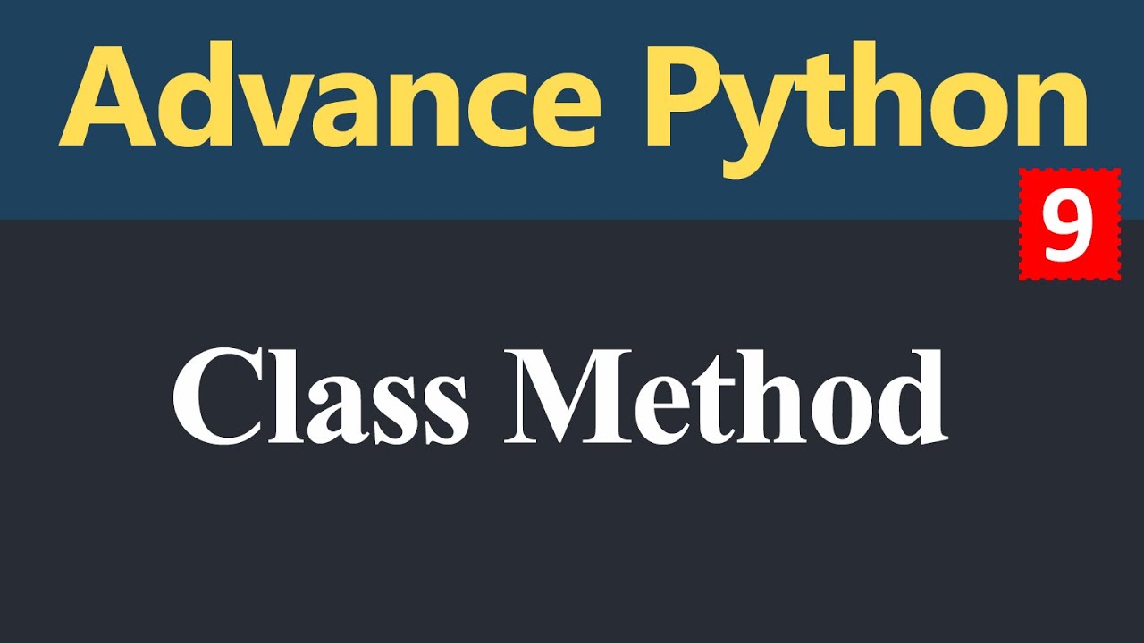 Class Method In Python Hindi Youtube