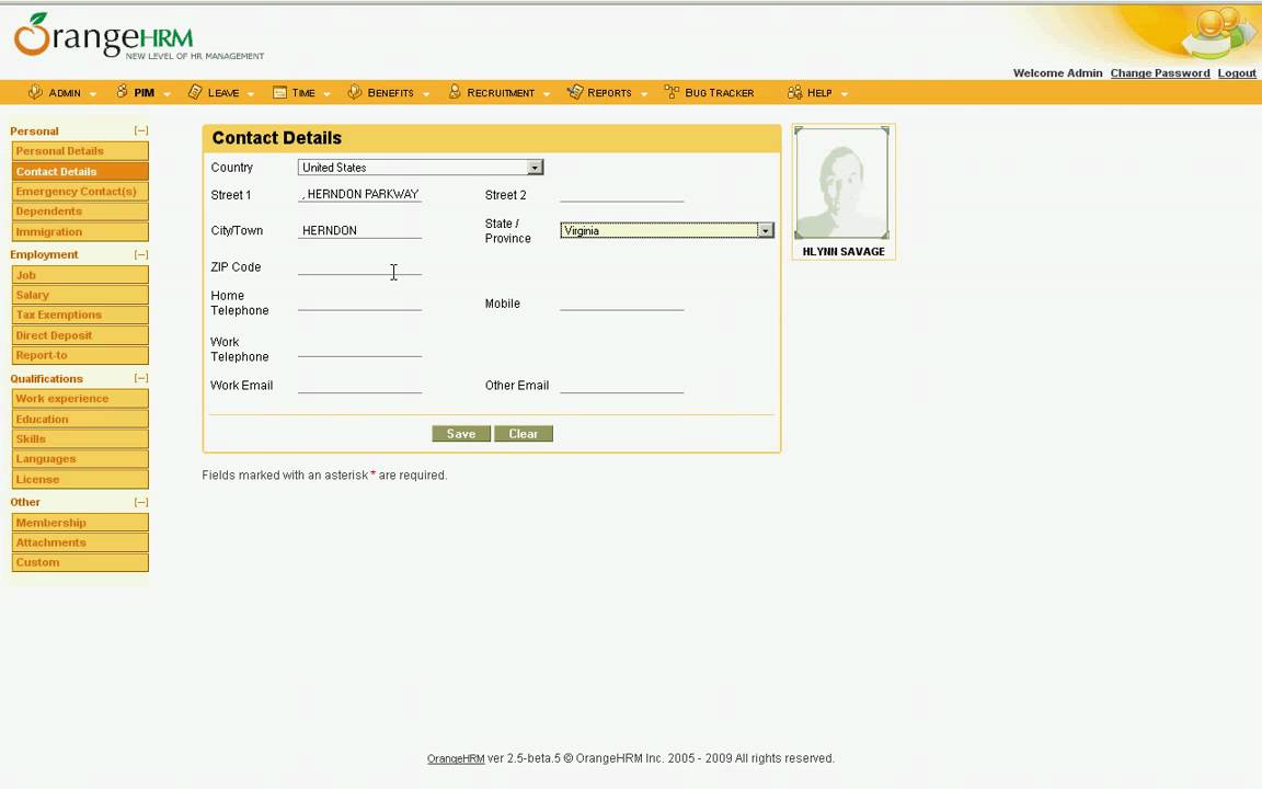 Orangehrm Add Employee User Tutorial Youtube