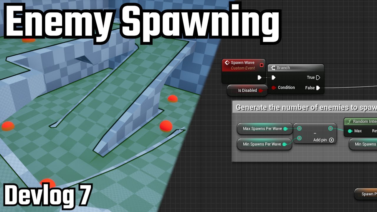 Working On Enemy Spawning In My Roguelike Fps Game Devlog 7 Youtube