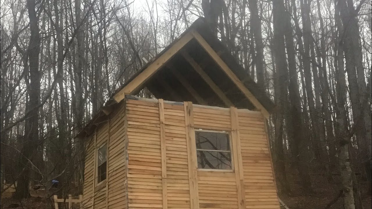 Pallet Wood Cabin Update Palletwoodprojects Bushcraft Camping Youtube