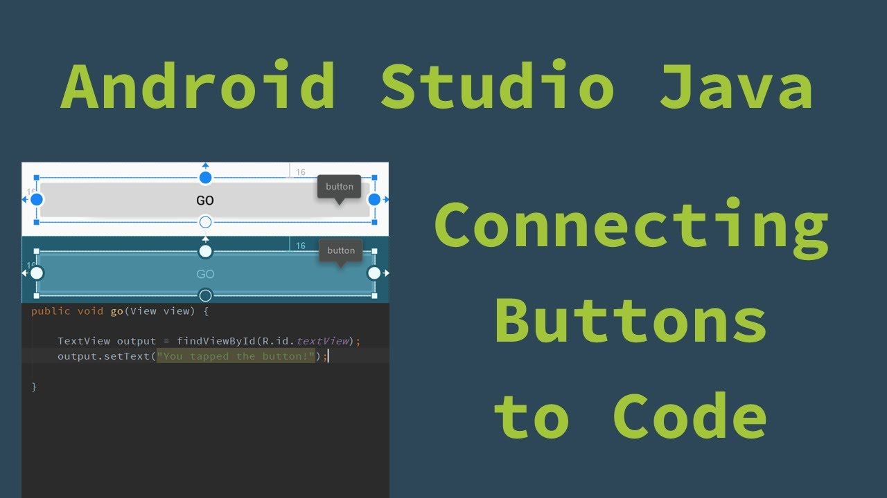 Android Studio Java Connecting Buttons To Code Youtube