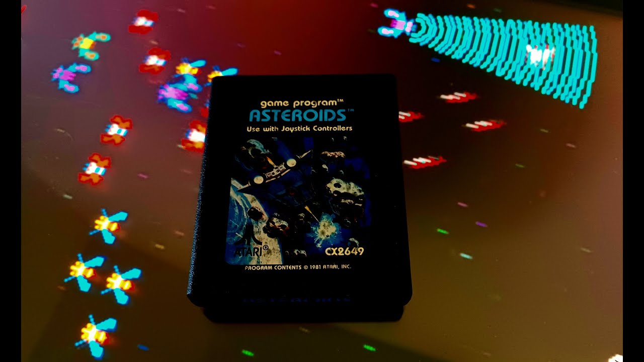 1981 Atari 2600 Asteroids Video Game On The Atari 2600 Youtube