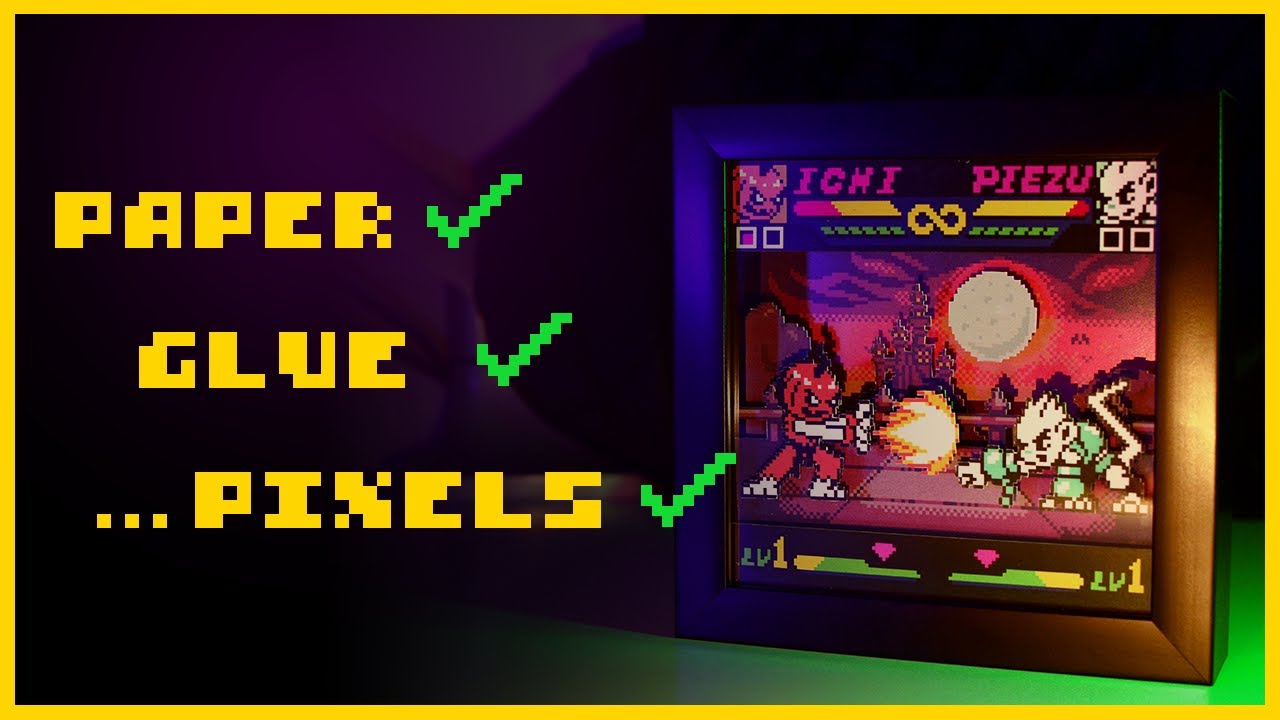 Crafting A Pixel Art Shadow Box Youtube