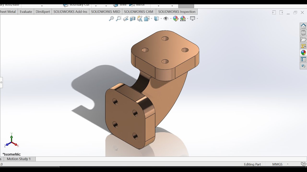 Solidworks Tutorial Angle Bracket Part 63 Youtube