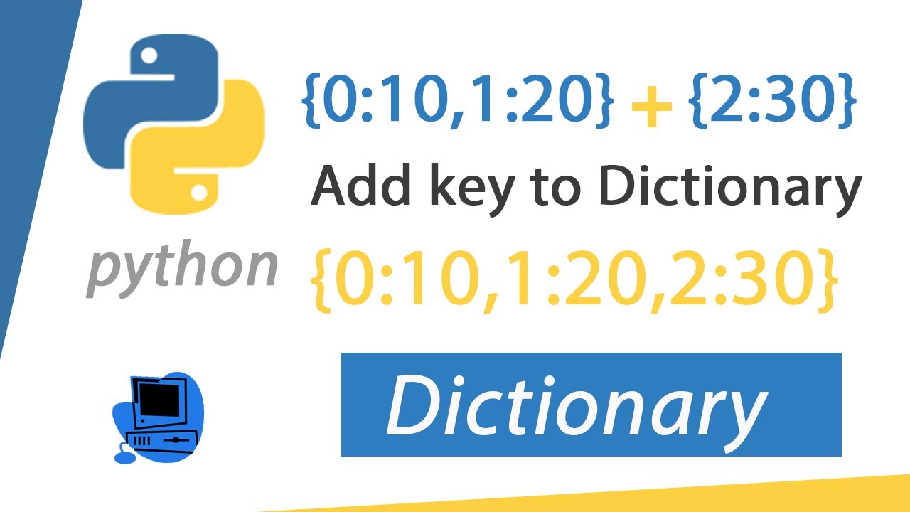 Python Program To Add Key To Dictionary Youtube