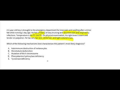 Usmle Step 1 Practice Question Albinism Youtube
